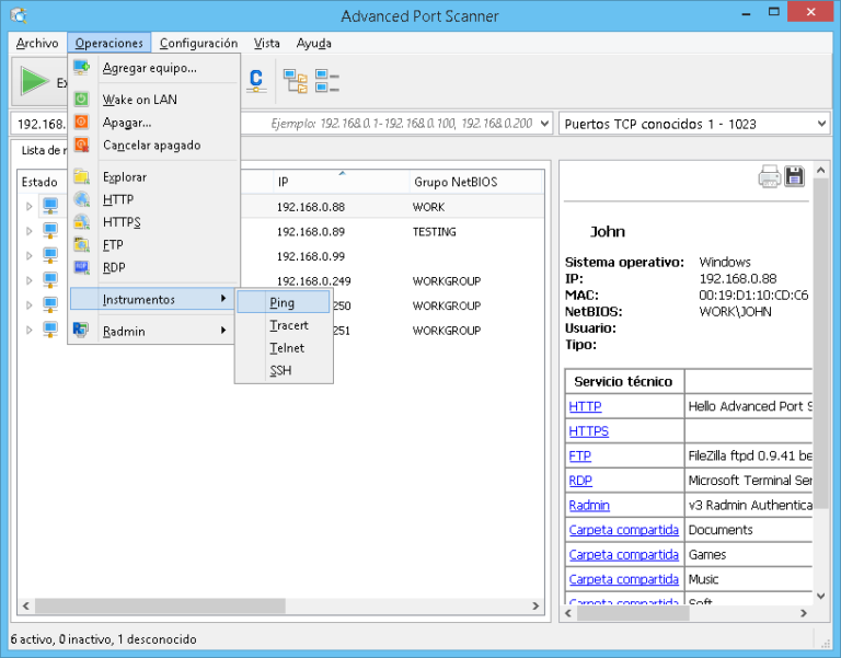 Advanded Port Scanner - Descargar gratis