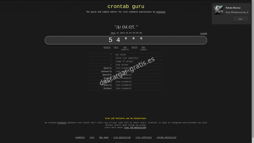 crontab guru - Descargar gratis