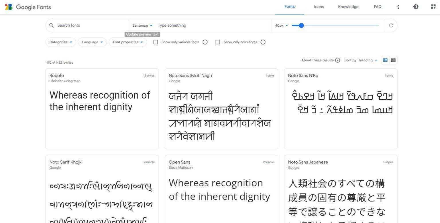 Google Fonts - Descargar gratis