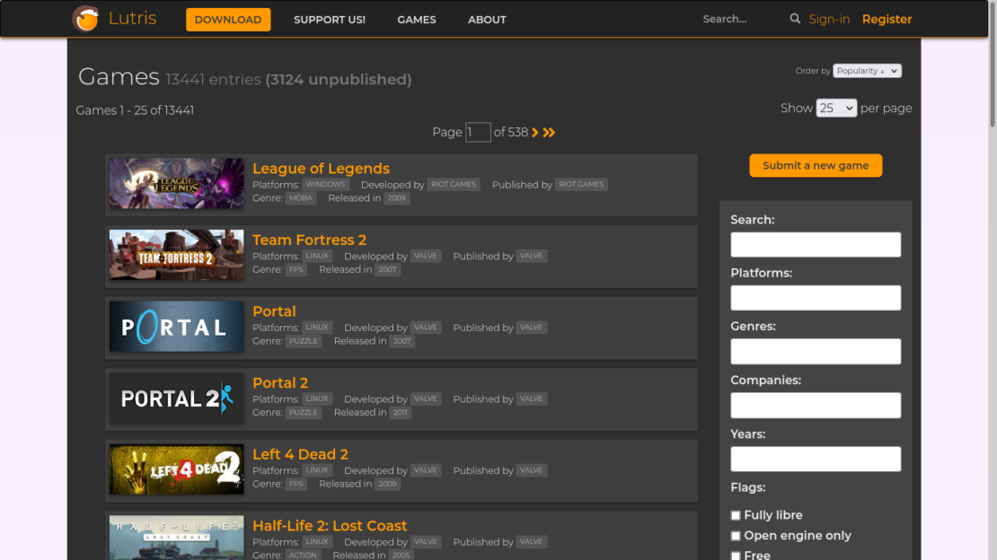 Lutris - Descargar gratis