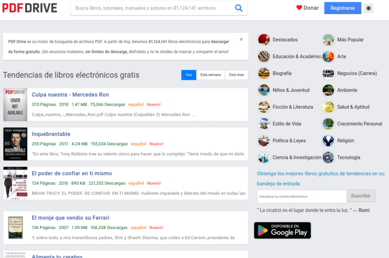 PDFdrive - Descargar gratis