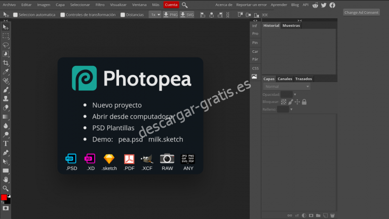 Photopea Descargar gratis
